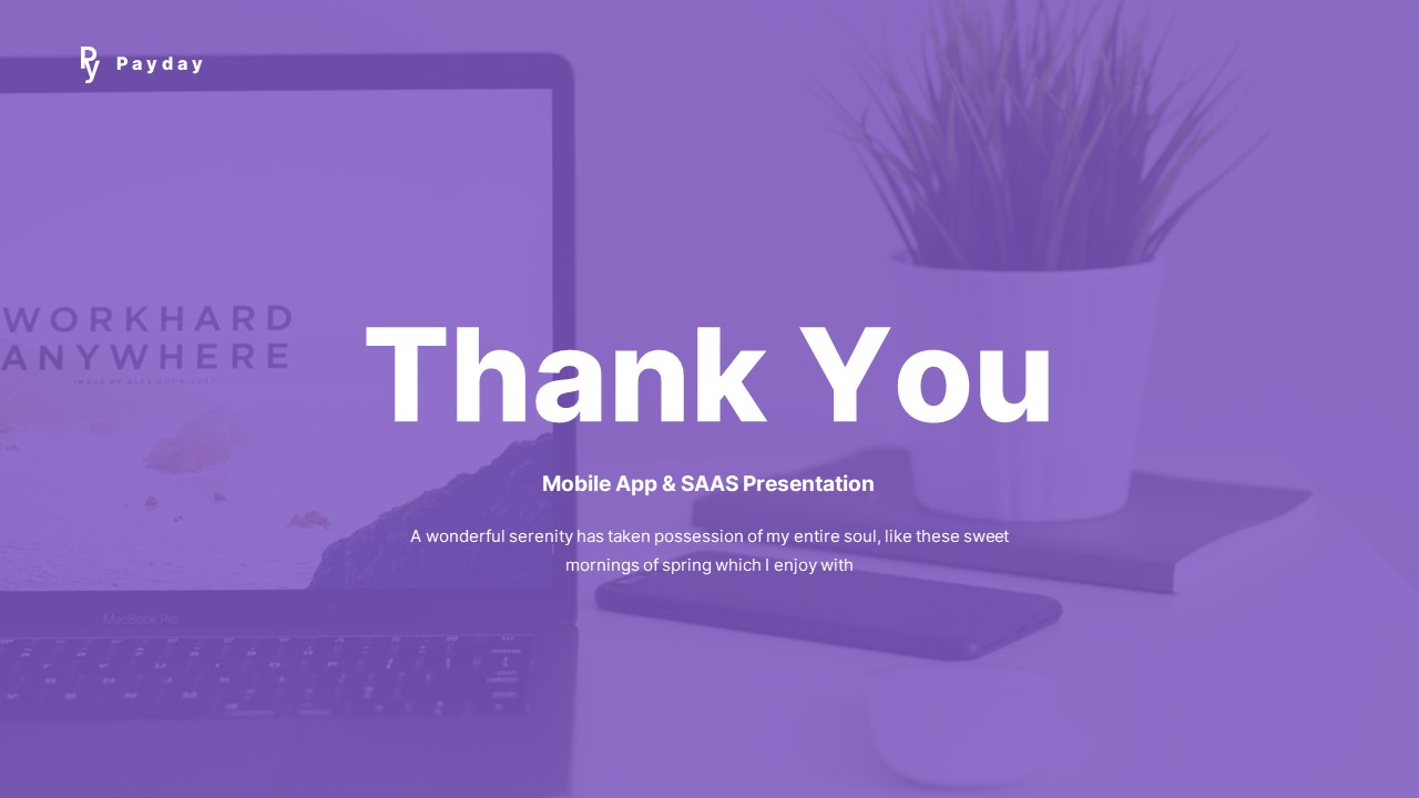 Payday - Mobile App & SAAS PowerPoint Template, Presentation Templates