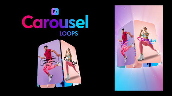 Carousel Loops Vertical for Premiere Pro, Premiere Pro Templates ...