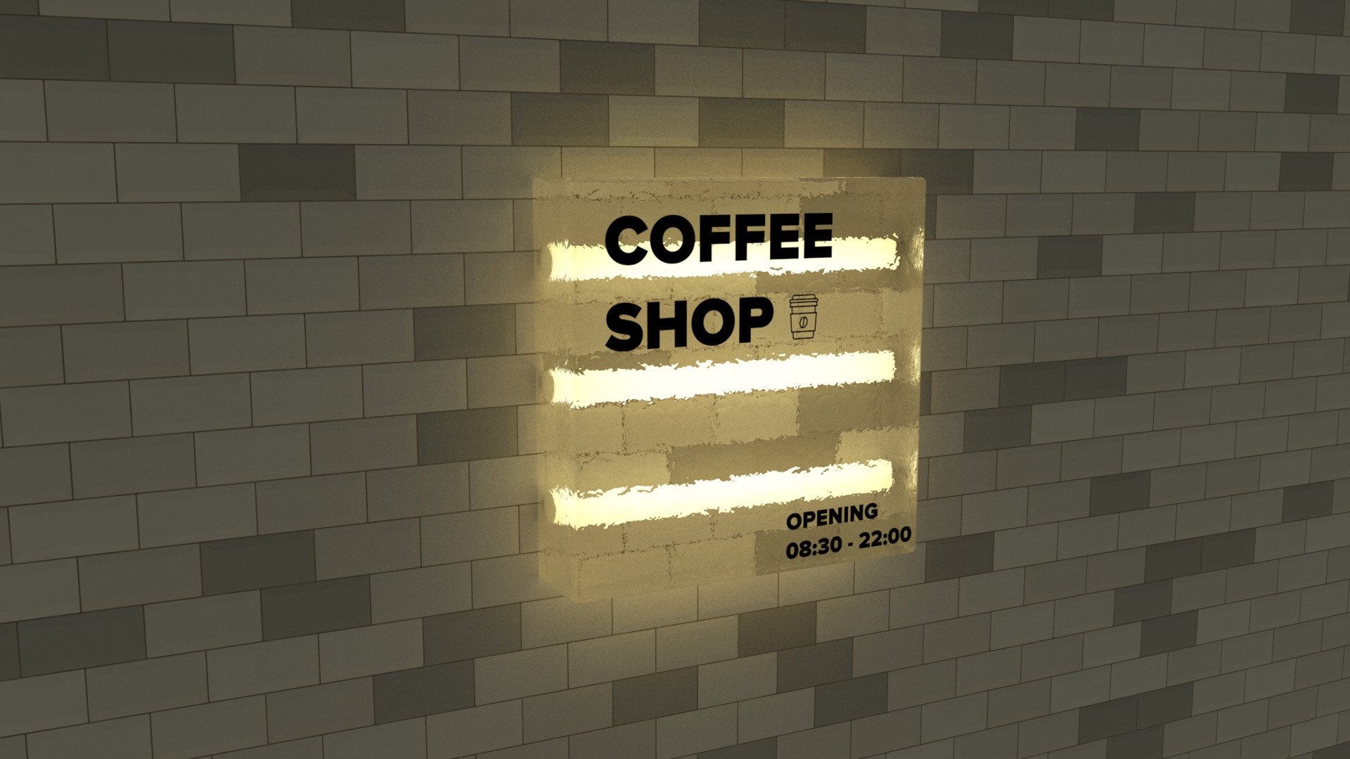 Coffee Shop Totem Sign – 3D Model by Gergedan | 3DOcean