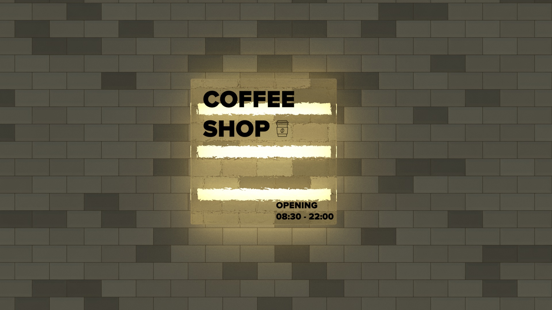 Coffee Shop Totem Sign – 3D Model by Gergedan | 3DOcean