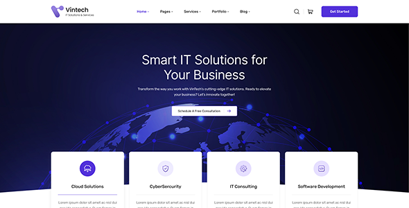 Vintech - Technology & IT Solutions WordPress Theme by Case-Themes
