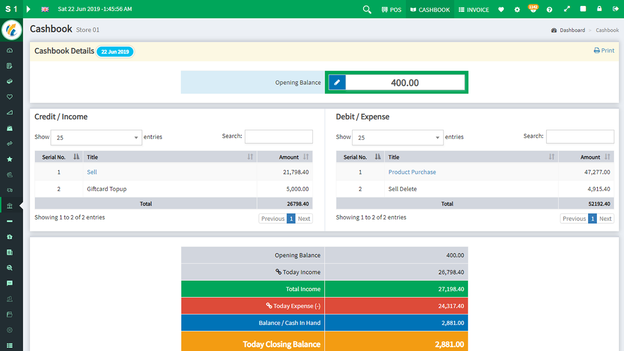 Modern POS - Point of Sale with Stock Management System by ITsolution-24