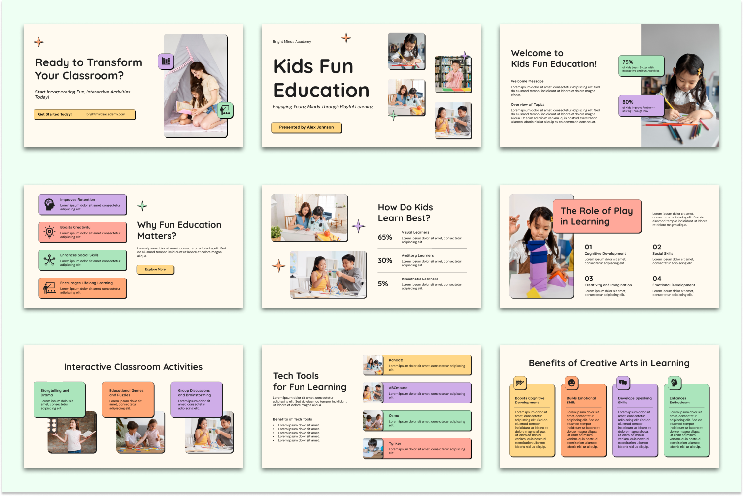 Kids Fun Education, Presentation Templates | GraphicRiver