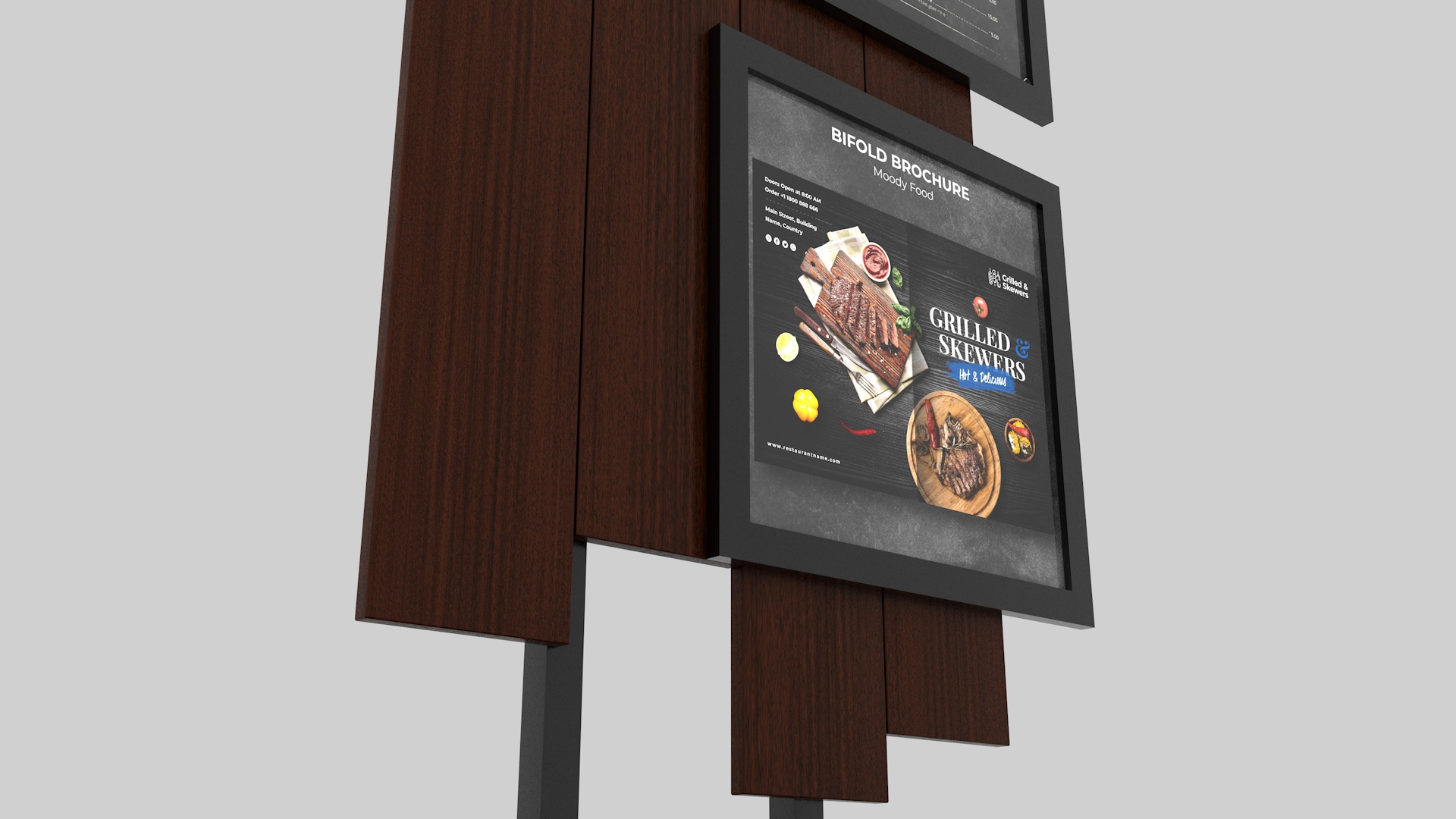 Freestanding Menu Display Stand – 3D Model by Gergedan | 3DOcean