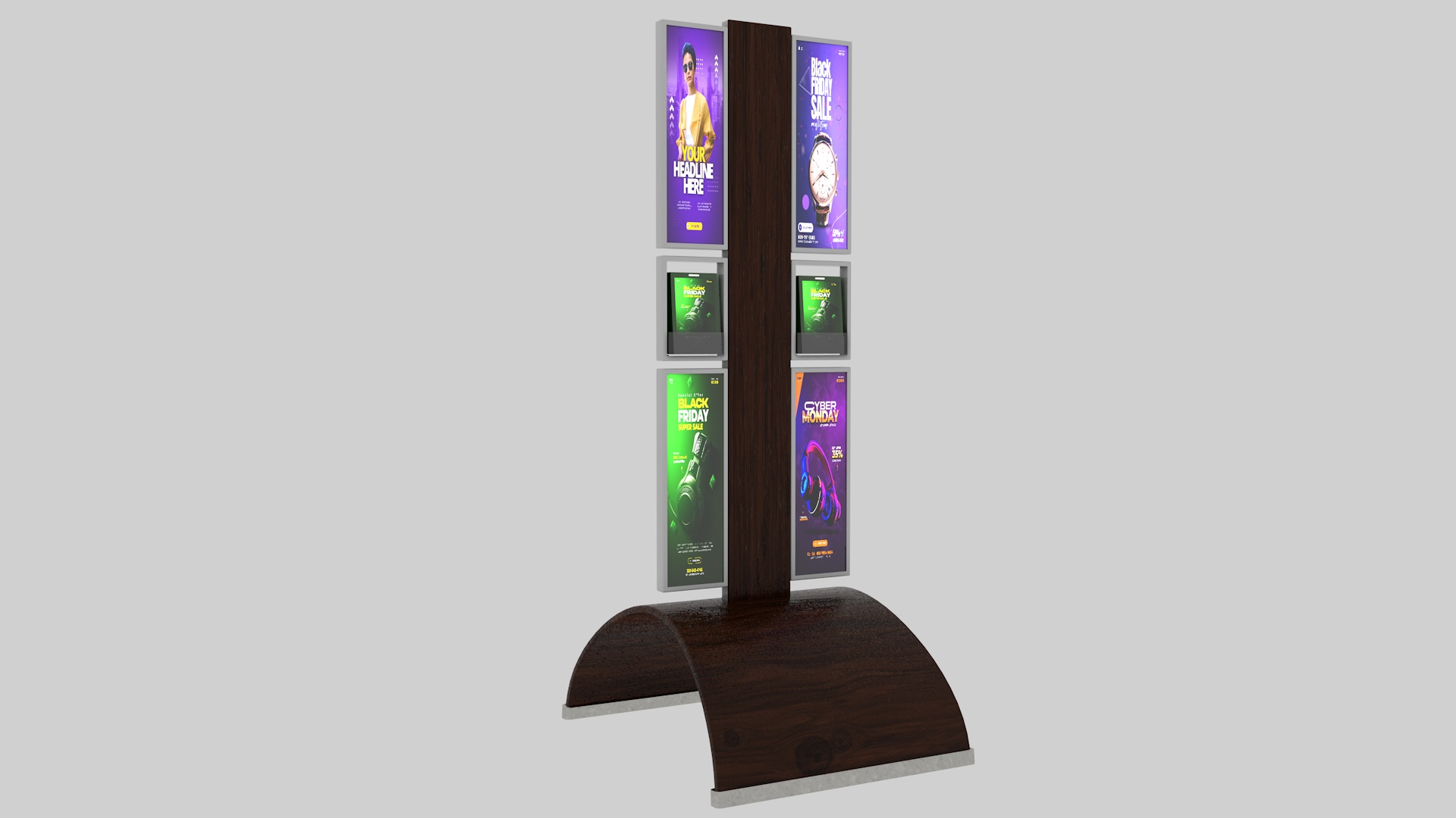 Freestanding Menu Display Stand – 3D Model by Gergedan | 3DOcean