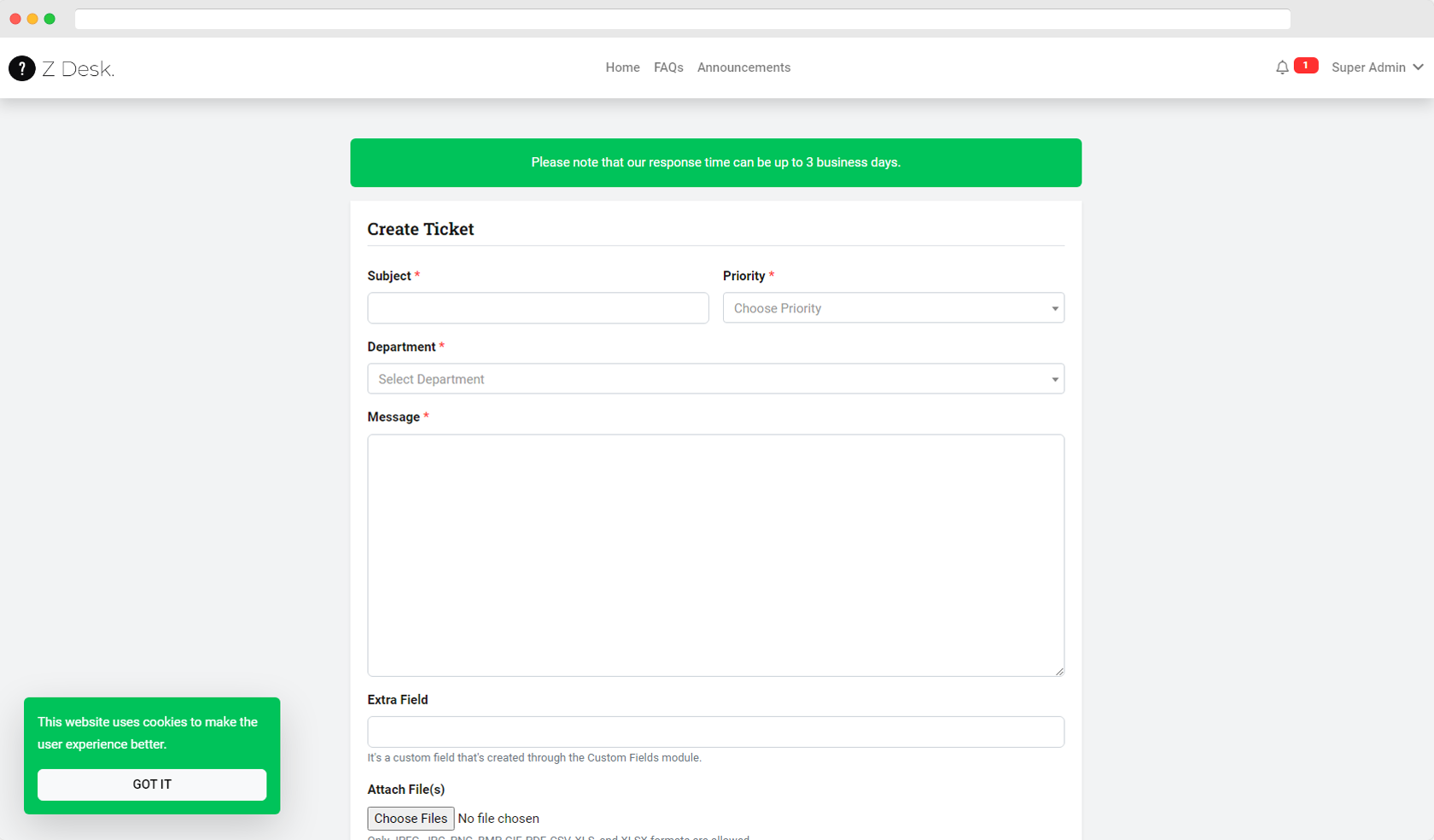 UMVA - Z Desk Support Tickets System with Knowledge Base and FAQs - Digital Marketplace