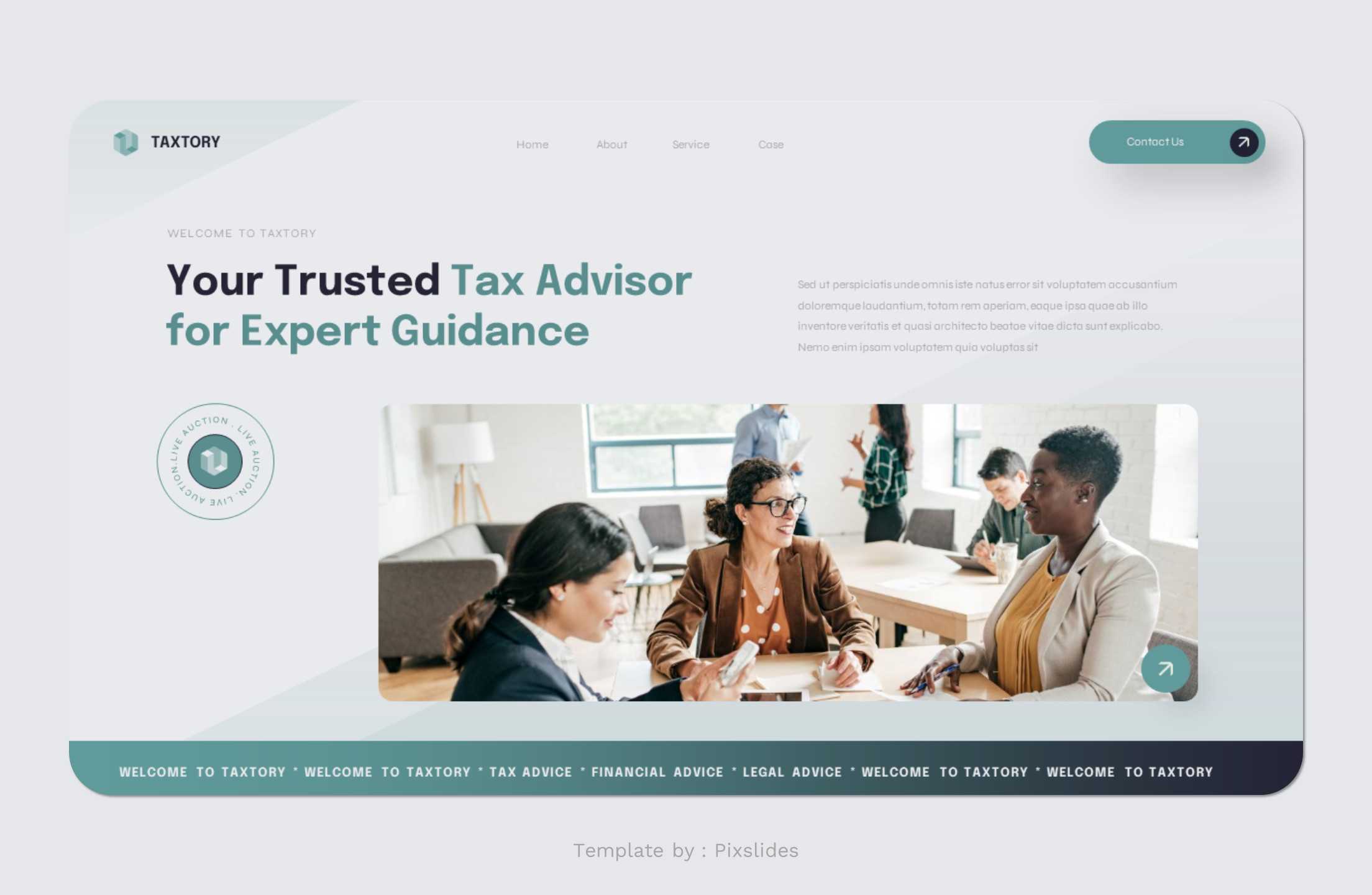 Taxtory - Tax Advisor PowerPoint Presentation Template, Presentation ...