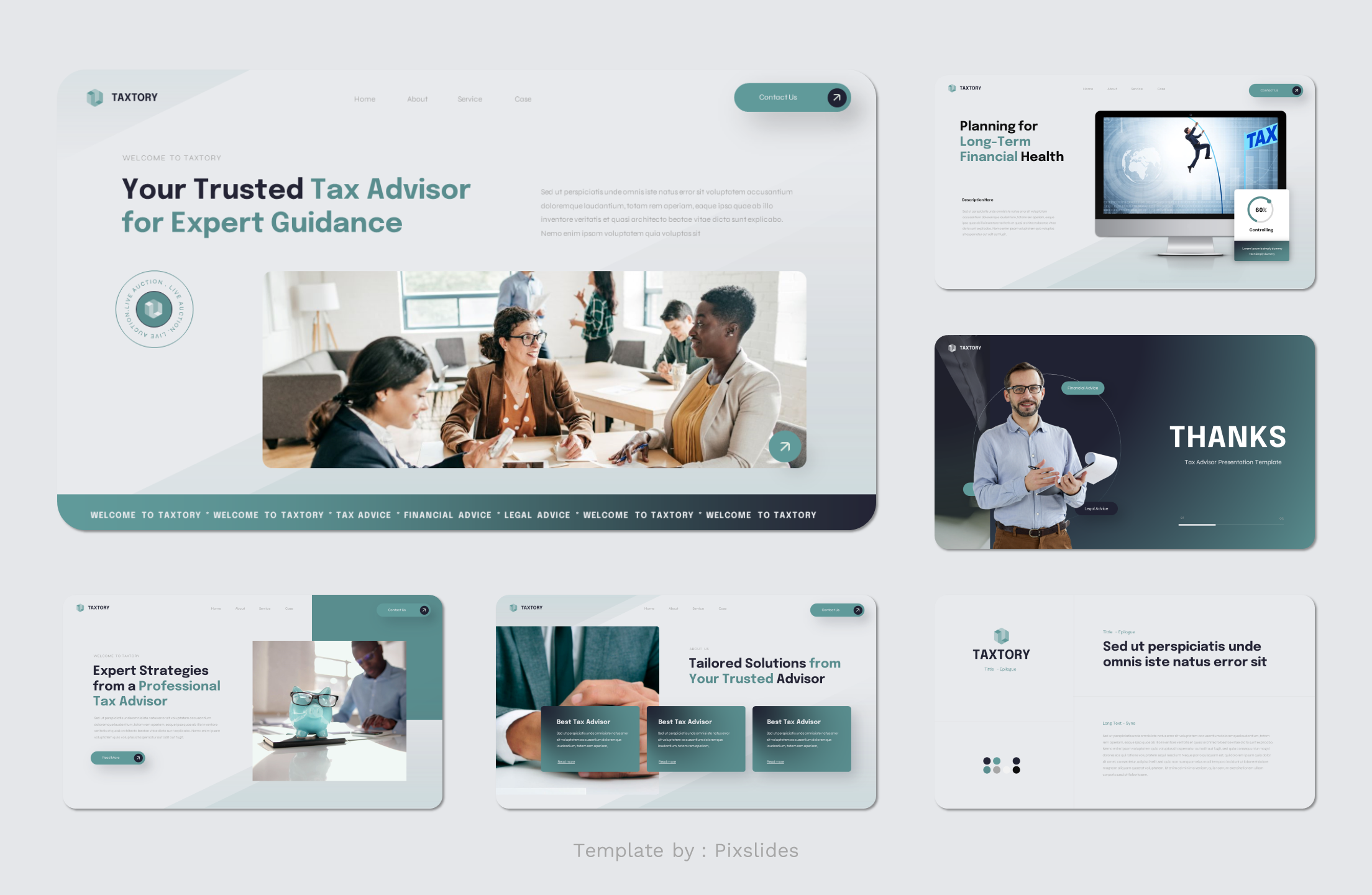 Taxtory - Tax Advisor PowerPoint Presentation Template, Presentation ...