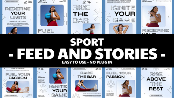 Sport Feed and Stories Instagram, After Effects Project Files | VideoHive