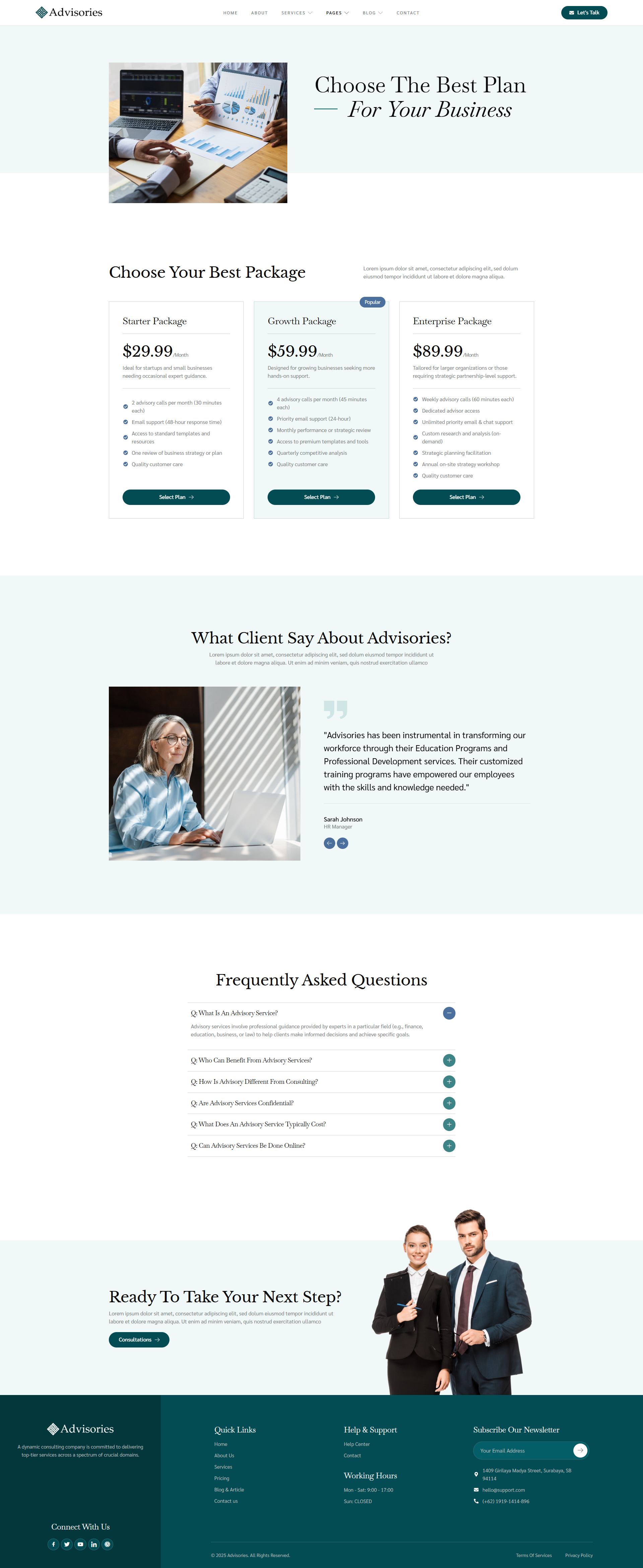 Advisories – Advisor & Financial Consulting Elementor Template Kit by ...