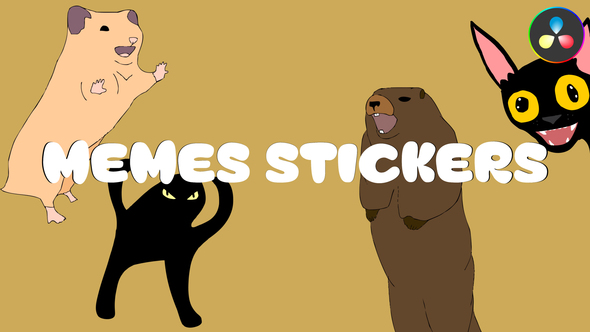Memes Stickers Emoji Animations for DaVinci Resolve, DaVinci Resolve ...