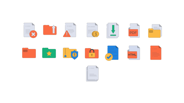 Files and Folders Icons vol. 1, After Effects Project Files | VideoHive