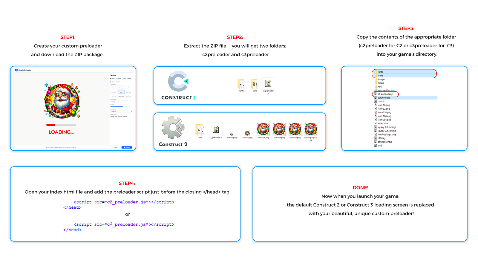Simple Preloader: Fully Replace Construct 2/ Constrcut 3 Default ...