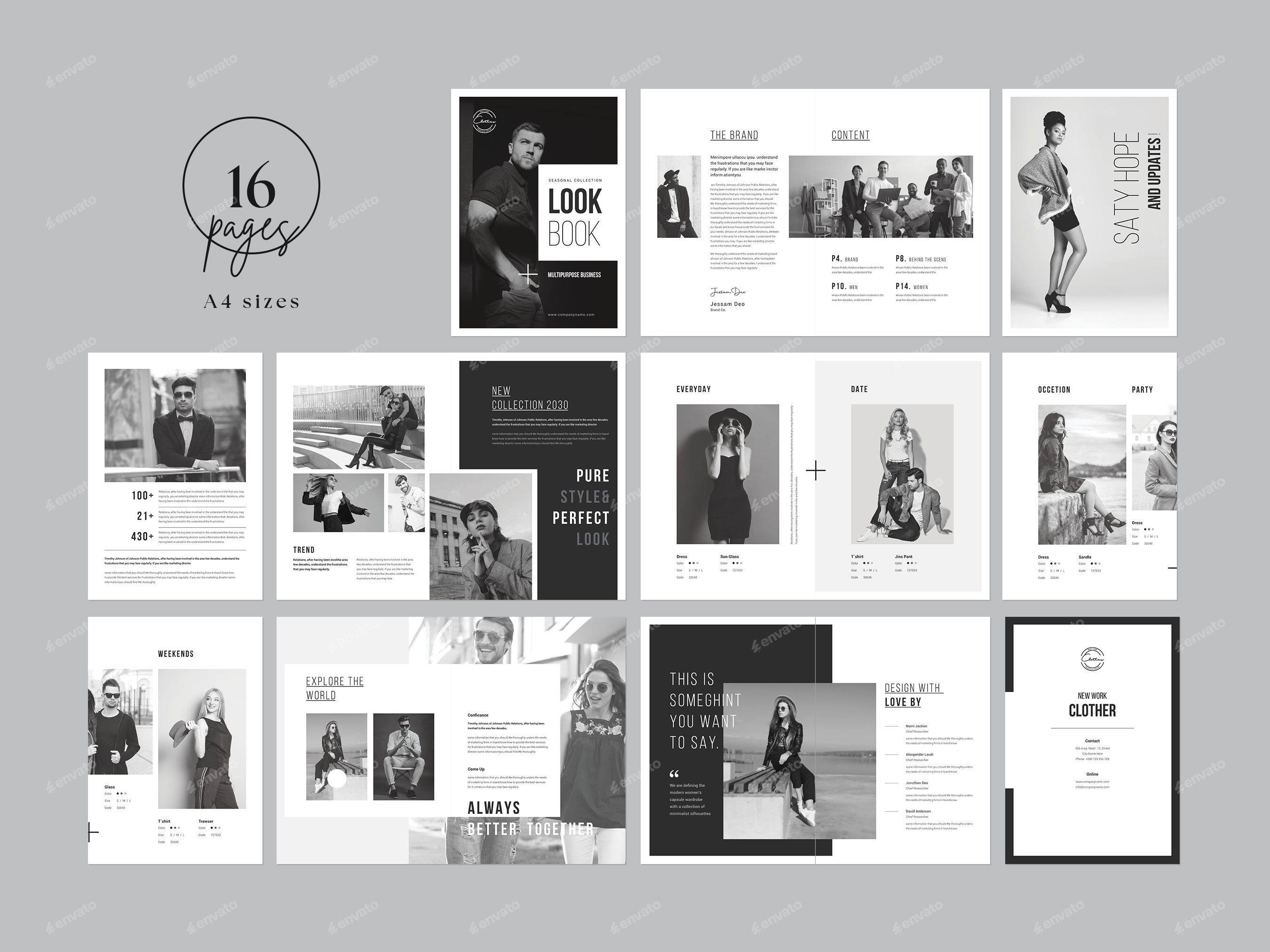 Fashion Lookbook Template, Canva, Print Templates | GraphicRiver