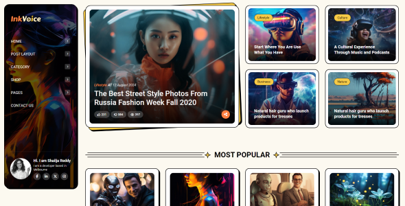 InkVoice - Creative Blog Django Template by DexignZone | ThemeForest