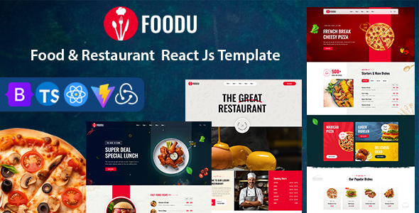 Foodu - Food & Restaurant React Template (React 19) by validthemes