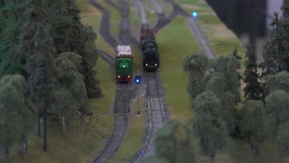 Mini Train Station Modelling. Model of Railway Station With Moving ...
