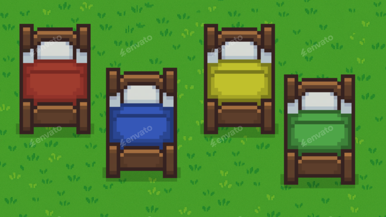 2D Pixel Art Furniture – Top-Down RPG Asset Pack, Game Assets ...
