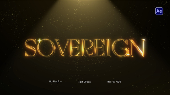 Gold Text Animation, After Effects Project Files | VideoHive