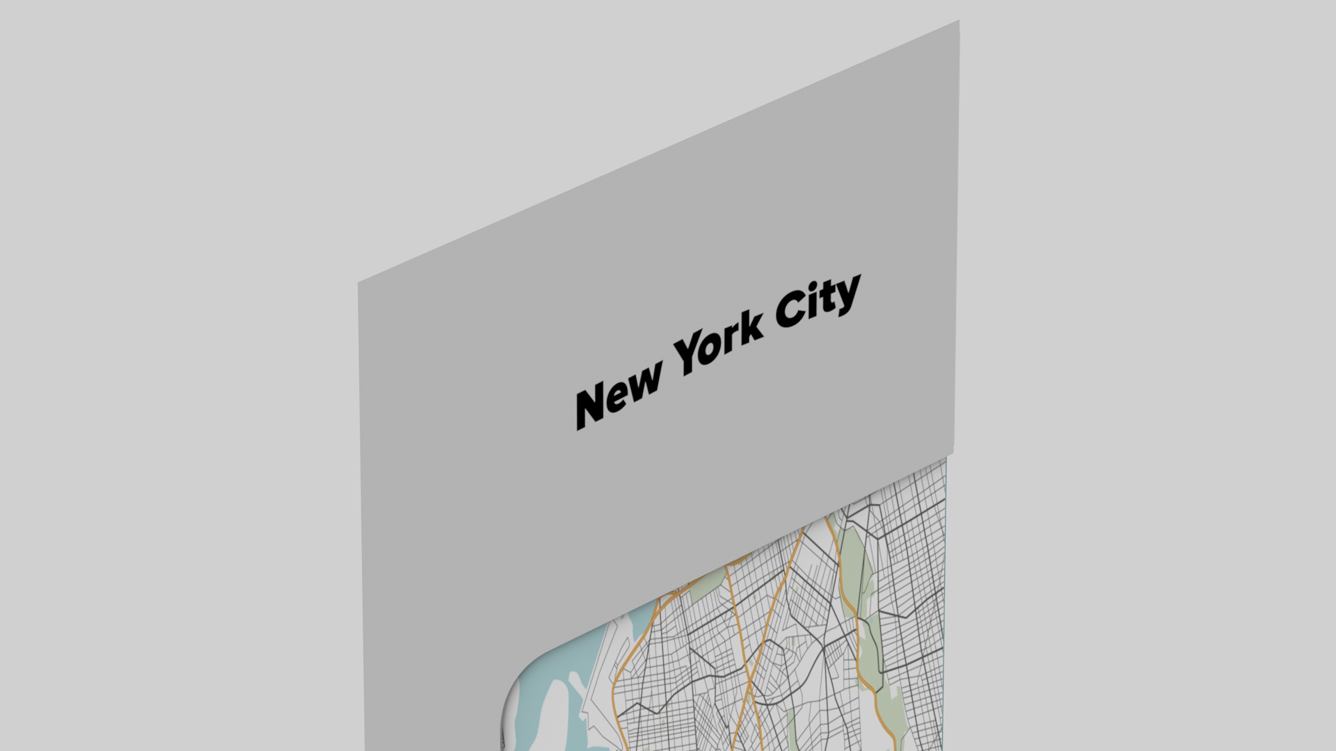 Modern City Map Directional Totem – 3D Model by Gergedan | 3DOcean