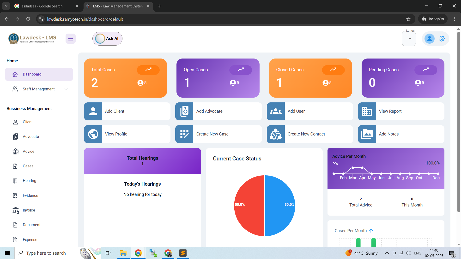 Advocate Office Management System | AI Enabled Advocate Office | AI ...