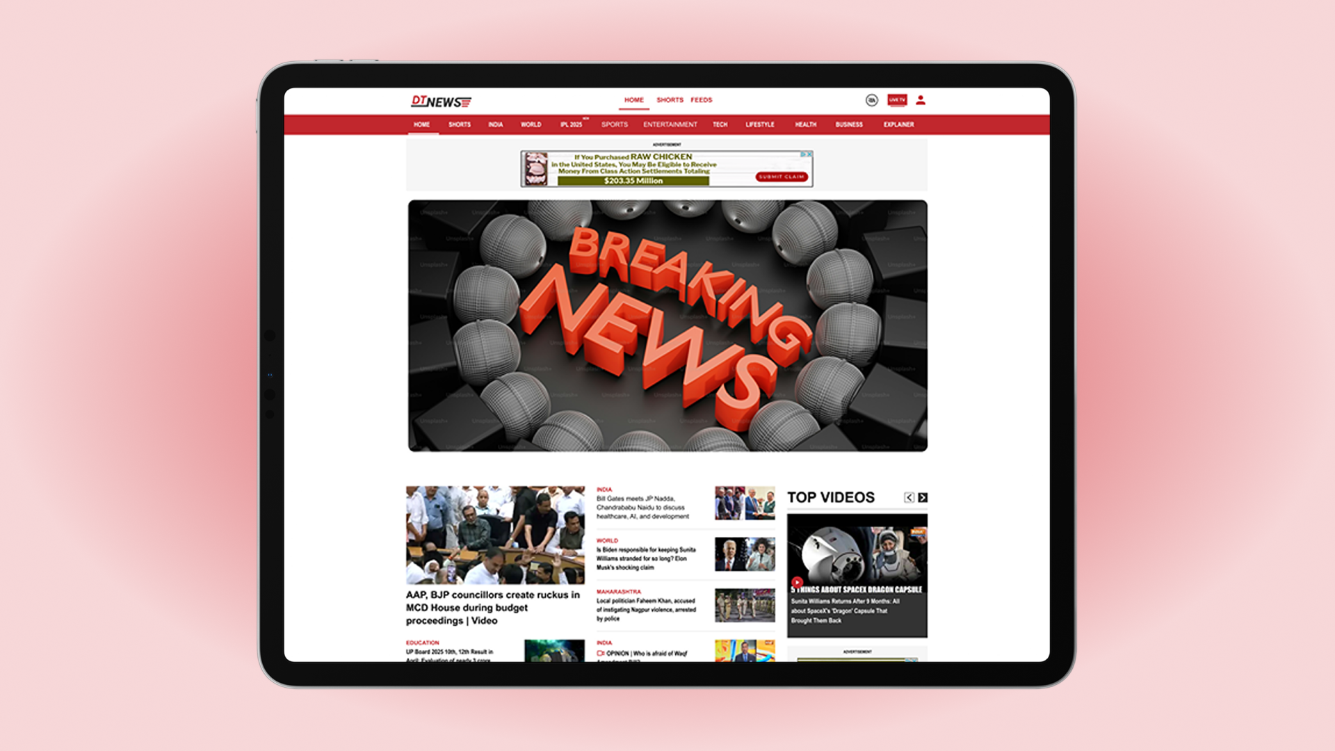DTNews - Flutter News App (Android, iOS & Web) with Admin & Reporter Panel, Polling & Live ...