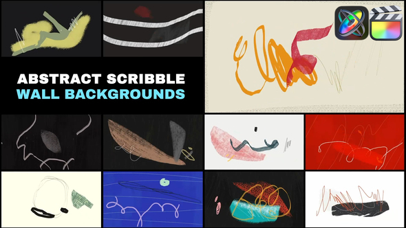 Abstract Scribble Wall Backgrounds | FCPX, Apple Motion Templates ...