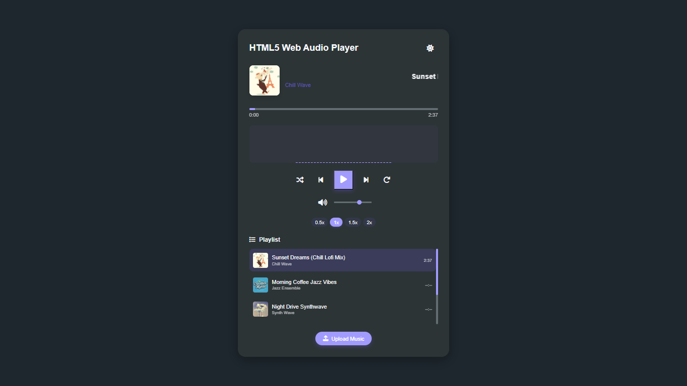 HTML5 Web Audio Player by techsrelatedin | CodeCanyon