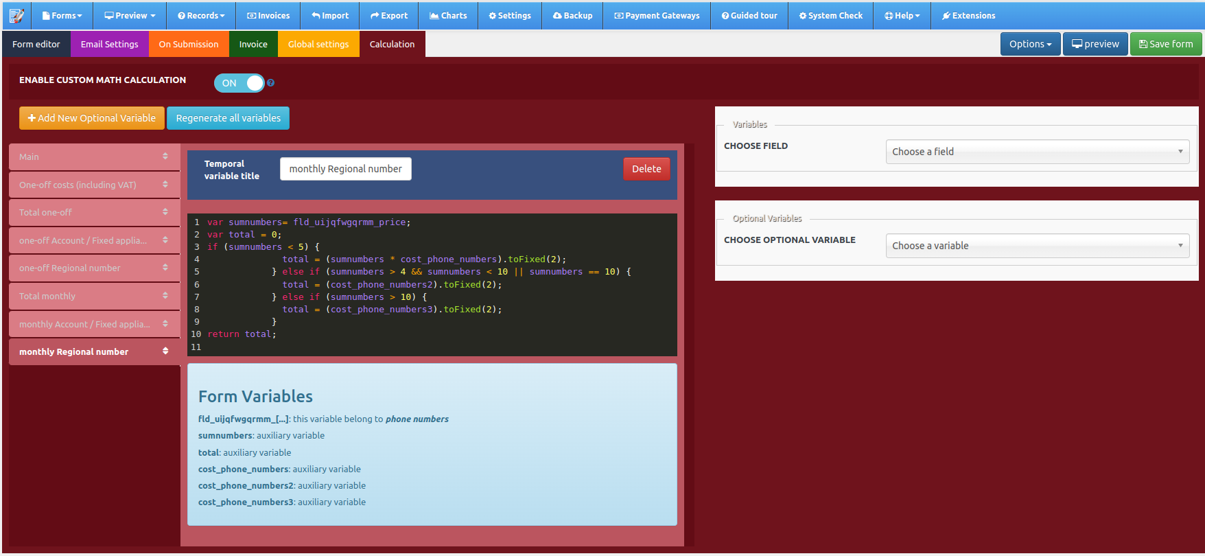 Zigaform - PHP Calculator & Cost Estimation Form Builder by SoftDiscover