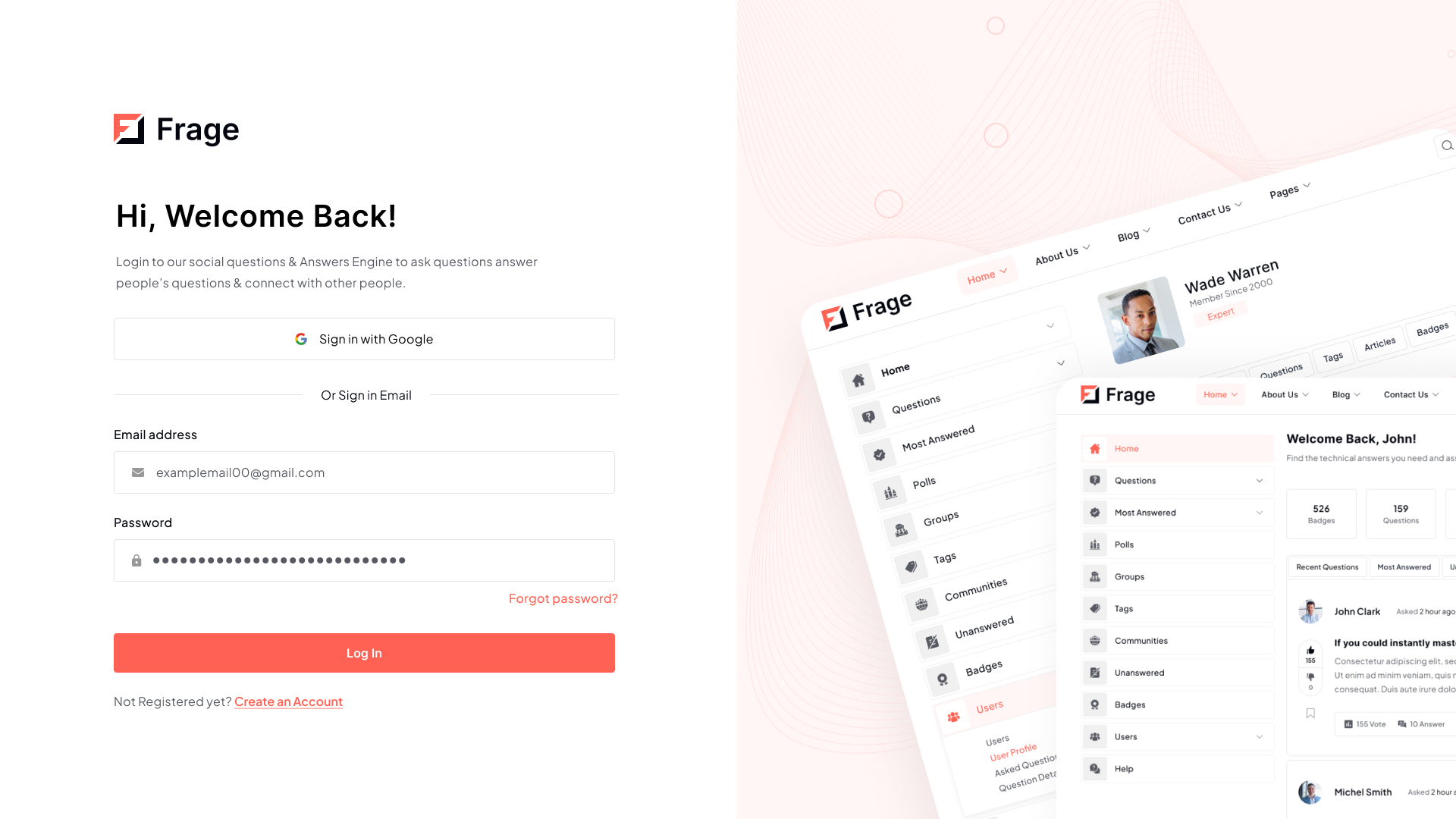 Frage - Social Questions & Answers Figma Template by themeholy ...