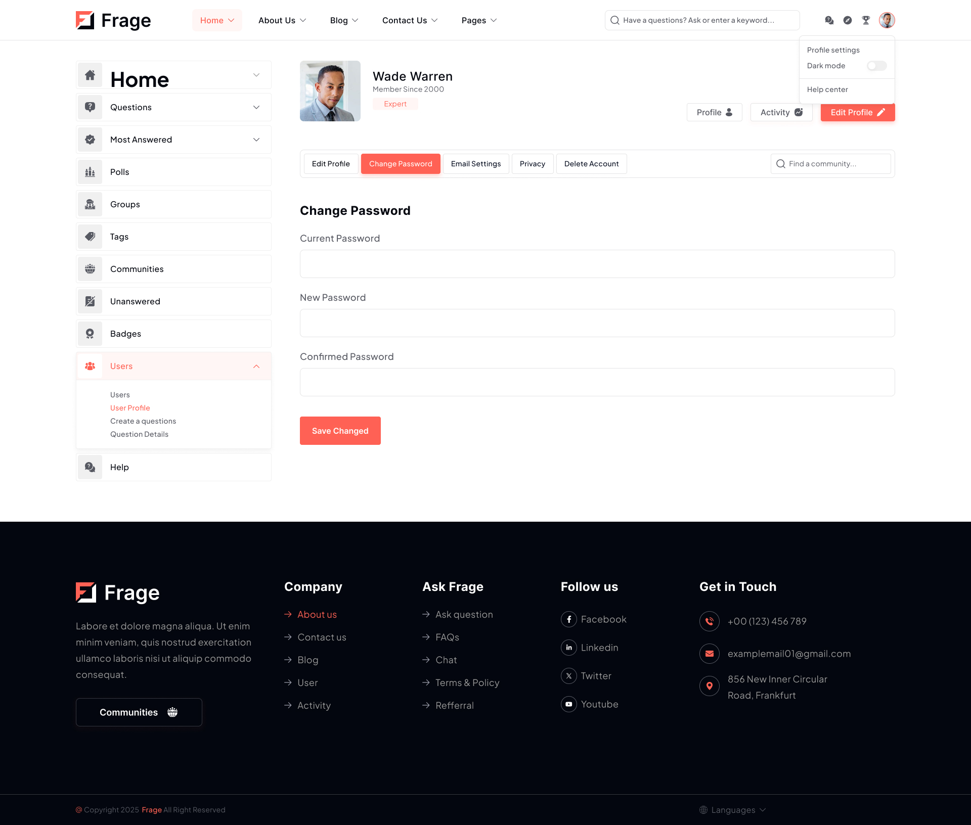 Frage - Social Questions & Answers Figma Template by themeholy ...