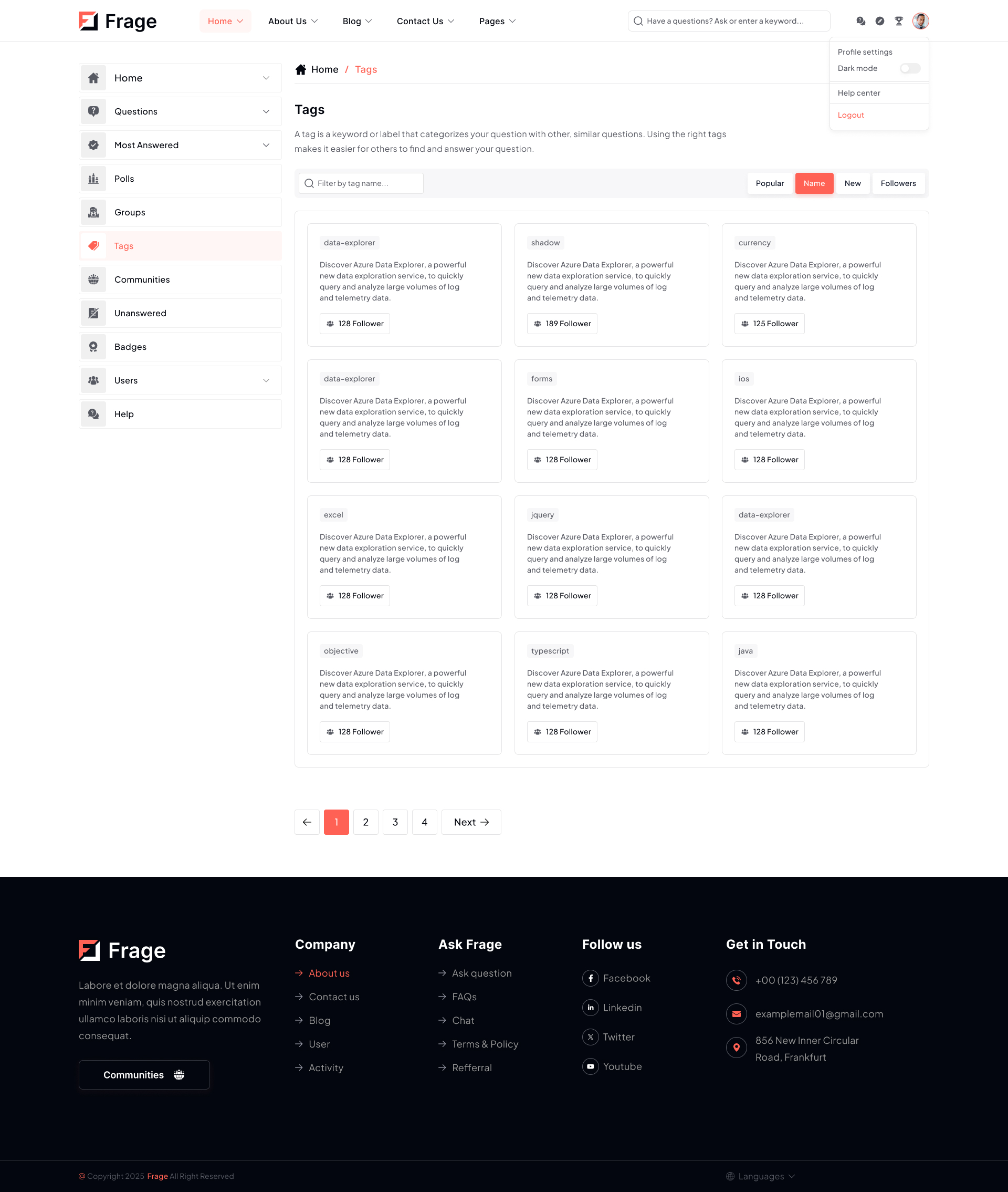 Frage - Social Questions & Answers Figma Template by themeholy ...