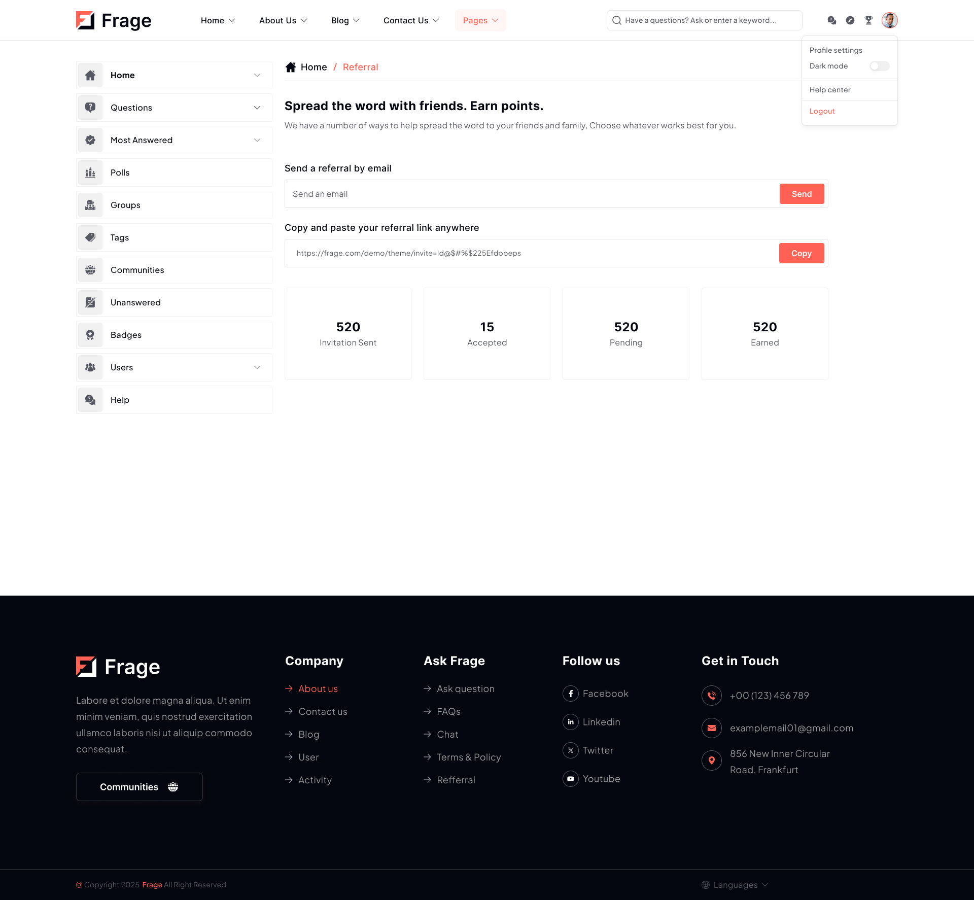 Frage - Social Questions & Answers Figma Template by themeholy | ThemeForest