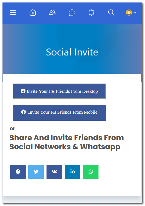 Social Invite For Sngine by prashantre | CodeCanyon
