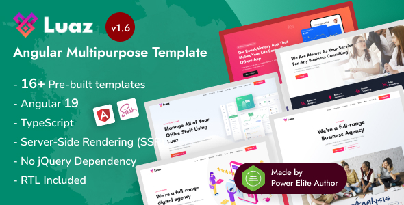Luaz - Angular 19 Multipurpose Template + SSR by EnvyTheme | ThemeForest Luaz - Angular 19 Multipurpose Template + SSR by EnvyTheme | ThemeForest