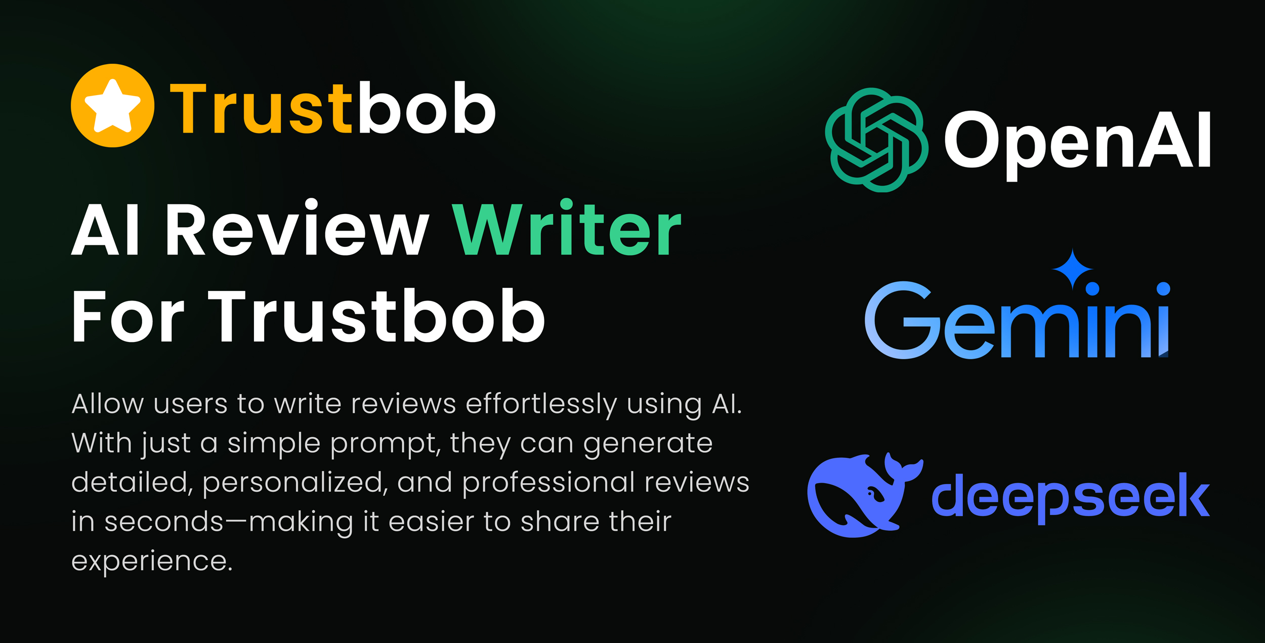 AI Review Writer For Trustbob by Vironeer | CodeCanyon