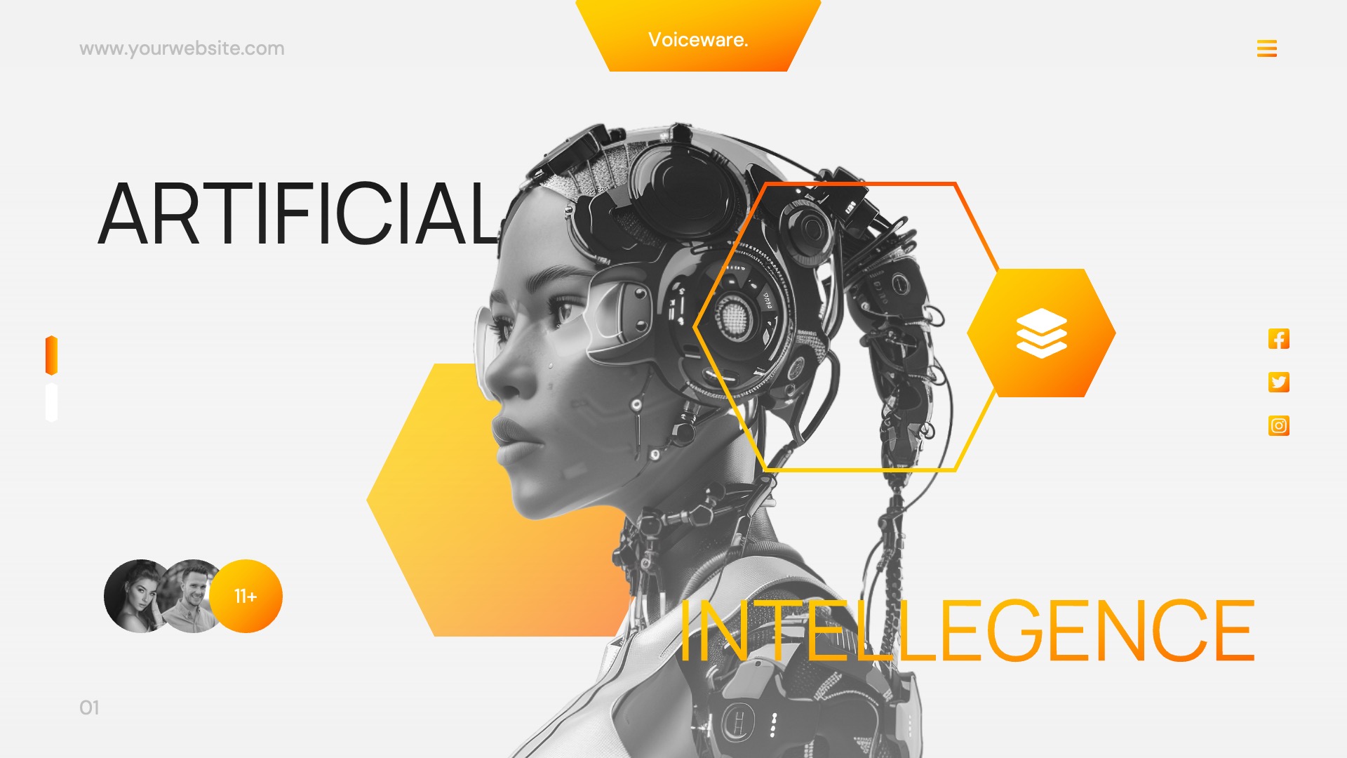 Artificial Intelligence Powerpoint Template, Presentation Templates