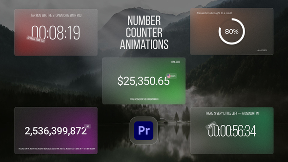 Number Counter Animations, Premiere Pro Templates | VideoHive
