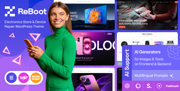 Reboot - Electronics Store & Device Repair WordPress Theme by axiomthemes