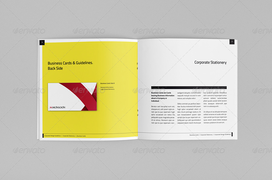 Corporate Design Manual Guide Square // 36 Pages, Print Templates