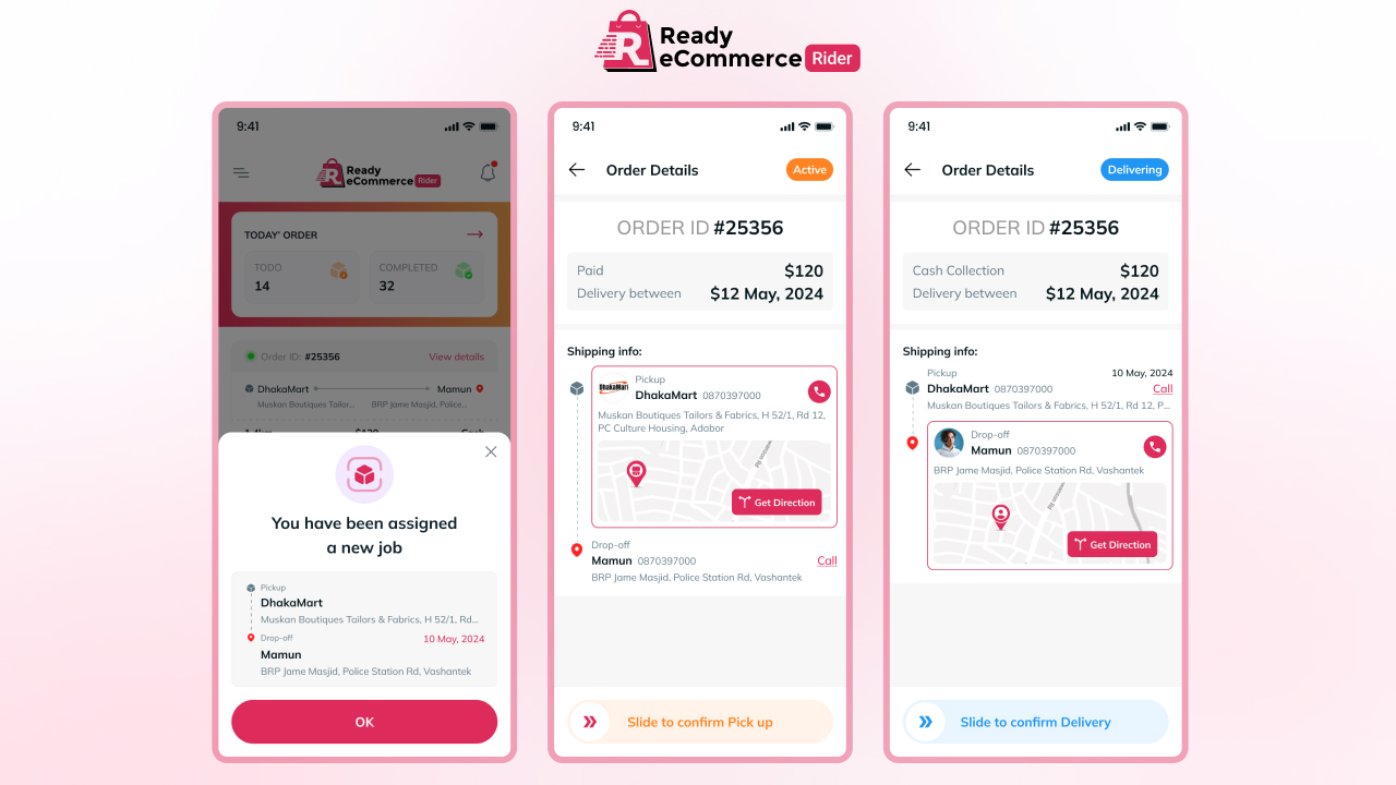 Ready eCommerce - Delivery Man App by razinsoft | CodeCanyon