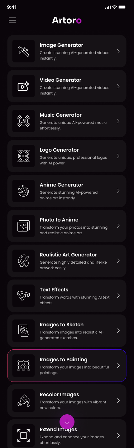 Artoro - AI Image Generator Mobile App UI Kit by pixelaxis | ThemeForest