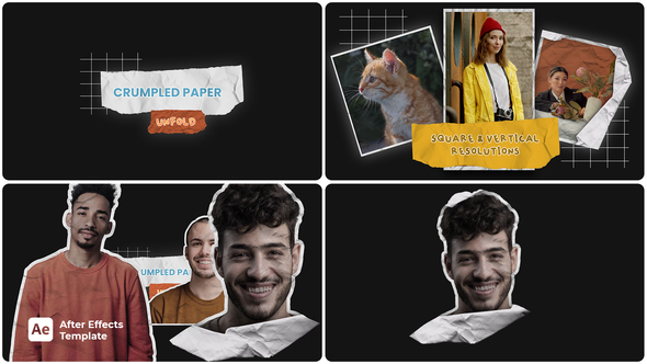 Crumpled Paper Unfold, After Effects Project Files | VideoHive