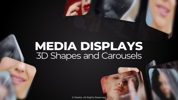 Media Displays - 3D Shapes and Carousels, After Effects Project Files