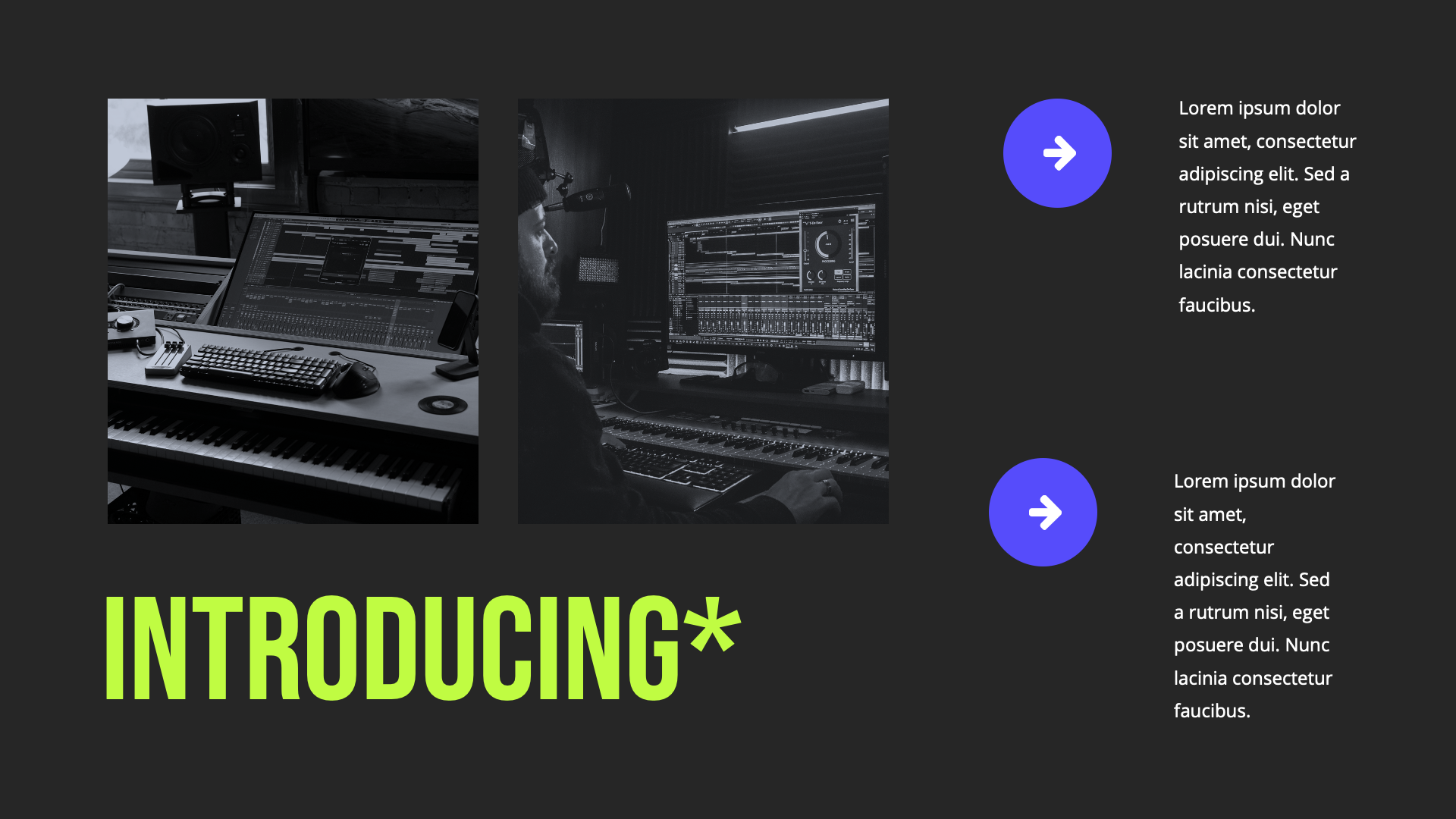 Horizon - Music Production PowerPoint Template, Presentation Templates