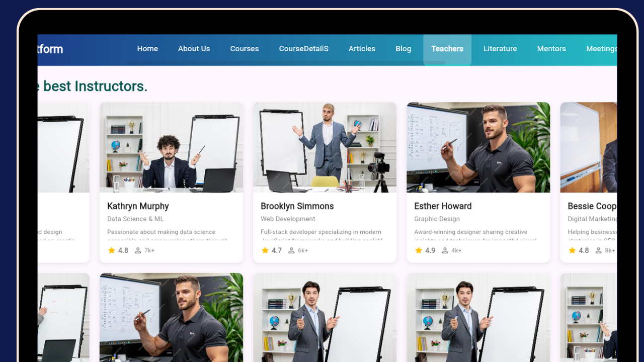 EduFlutter - Flutter Web LMS Template for eLearning & Online Courses by CodentraTech