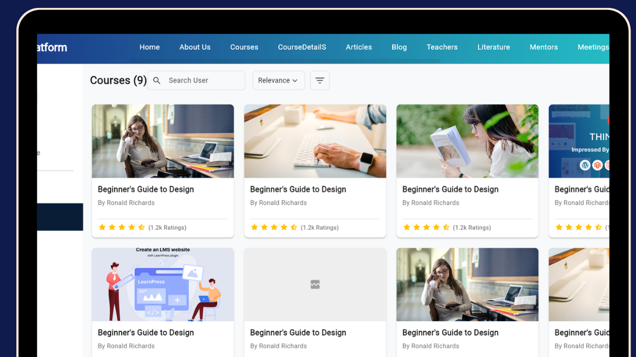 EduFlutter - Flutter Web LMS Template for eLearning & Online Courses by CodentraTech