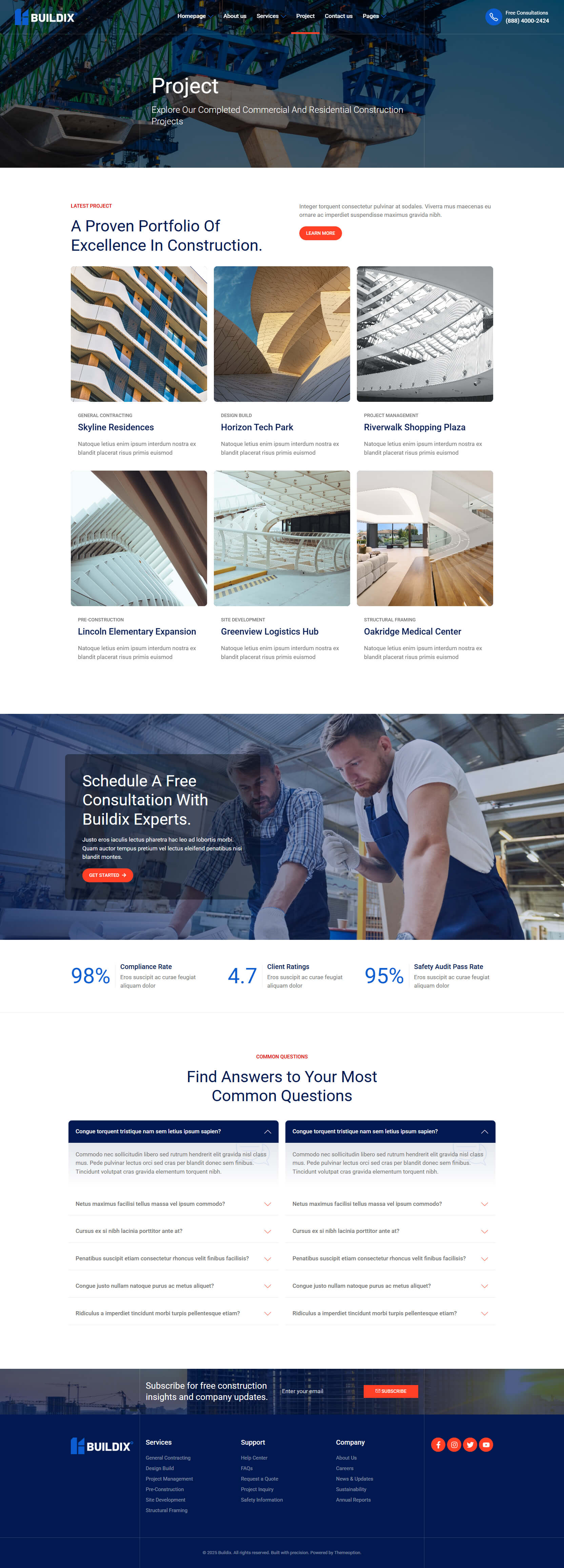 Buildix - Construction & Building Elementor Template Kit by themeoption