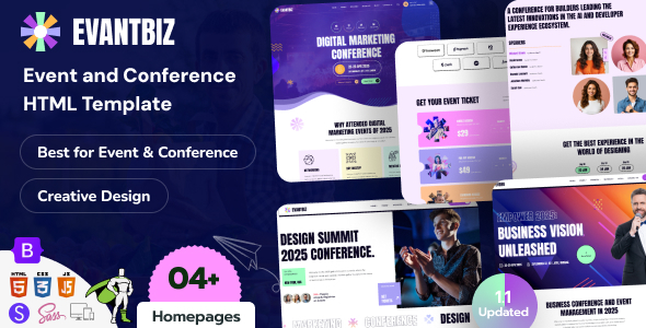 Evantbiz - Conference & Events HTML Template by modinatheme | ThemeForest