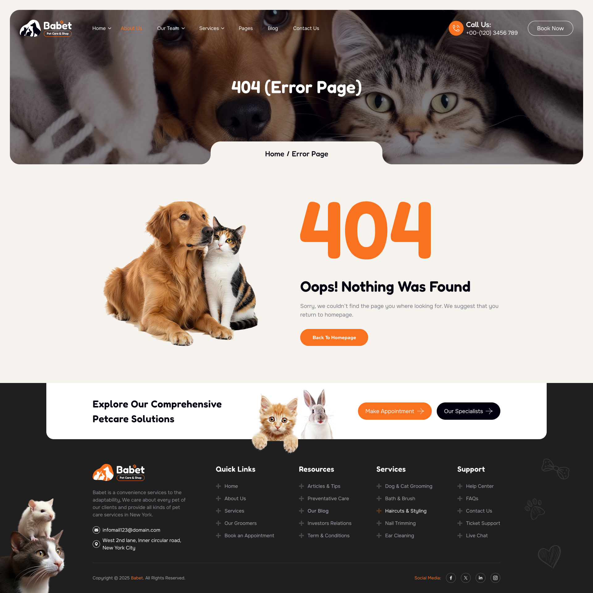 Babet – Pet Care & Shop Figma Template by themeholy | ThemeForest